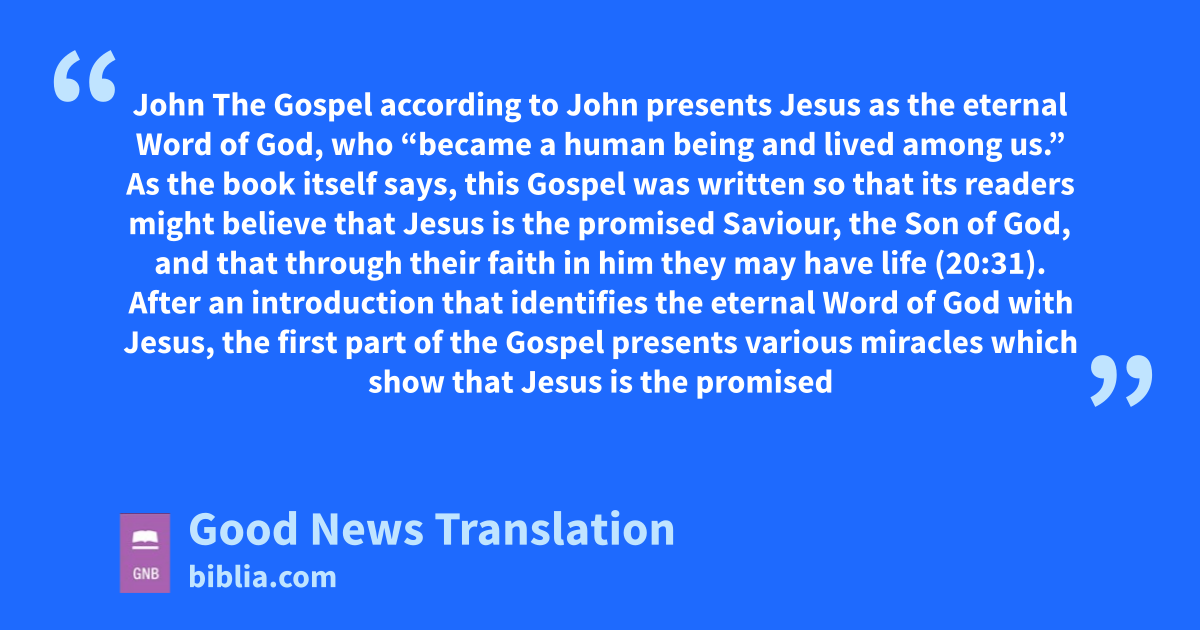 Good News Translation (Biblia.com)