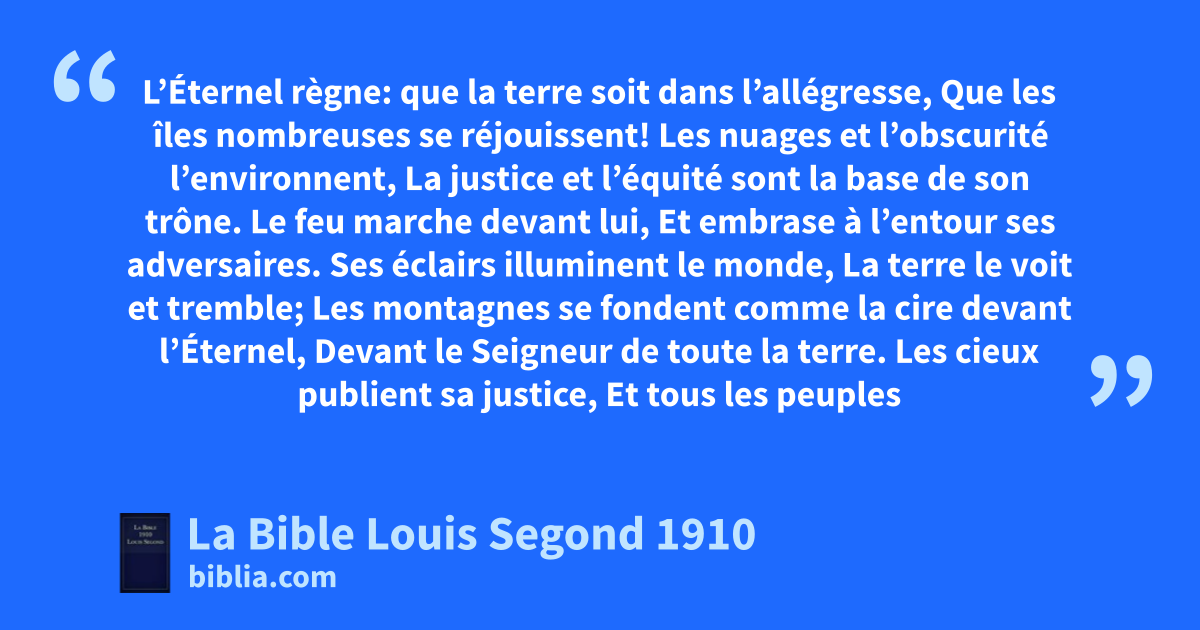 La Bible Louis Segond 1910 (Biblia.com)